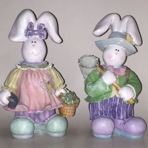Holiday | Easter Lot Resin Bunnies Factory Card Outlet | Poshmark